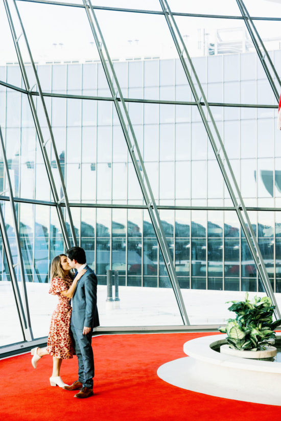 NYC Engagement Session at the TWA Hotel - rebeccaouphotography.com